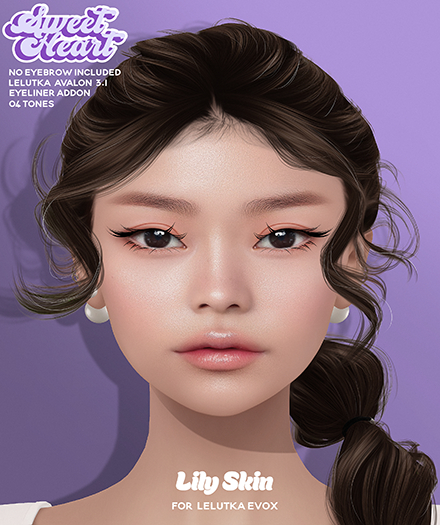 Second Life Marketplace Sweetheart Lelutka Evox Lily Skin Icy